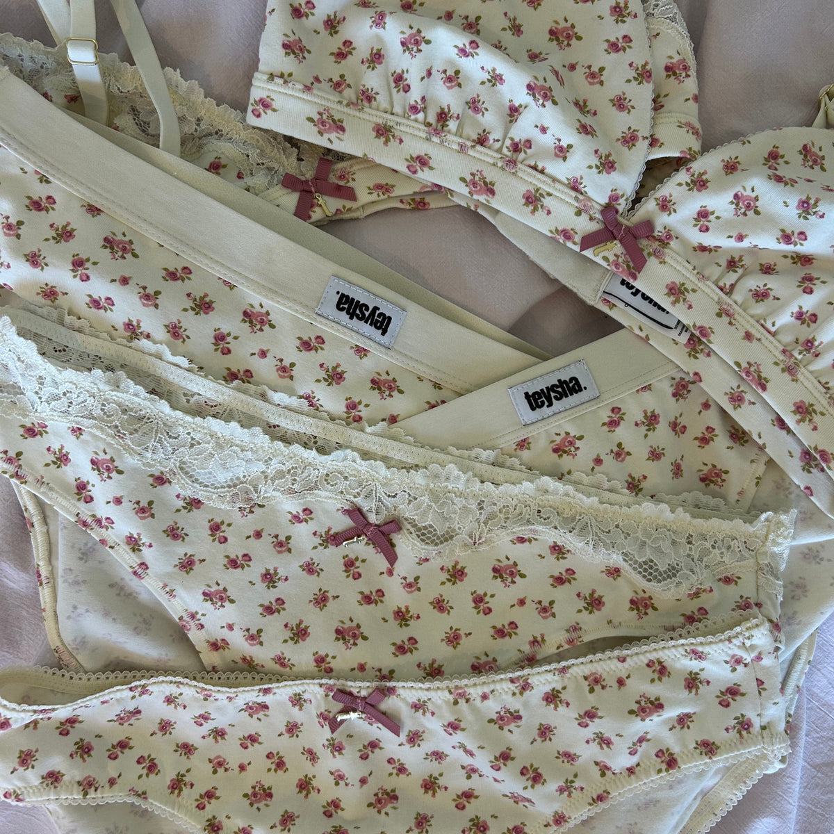 Organic cotton Vintage Rose Bras for Small Bust ! – teysha